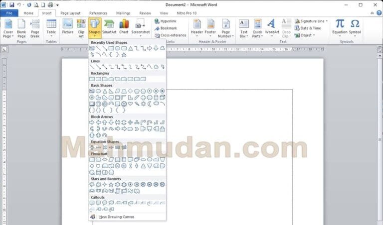 Menggambar Rumah dengan Word - Mudah dan Simpel
