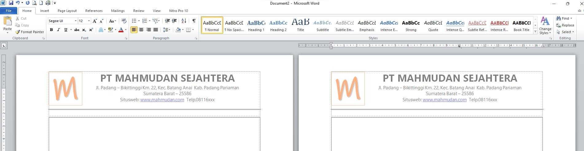 Cara membuat Kop Surat di Word dalam 5 langkah mudah