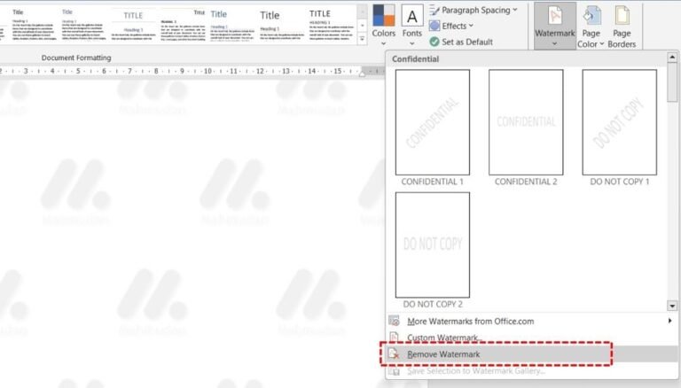 Watermark Dokumen Word - Cara Membuat dan Menghapusnya | Mahmudan